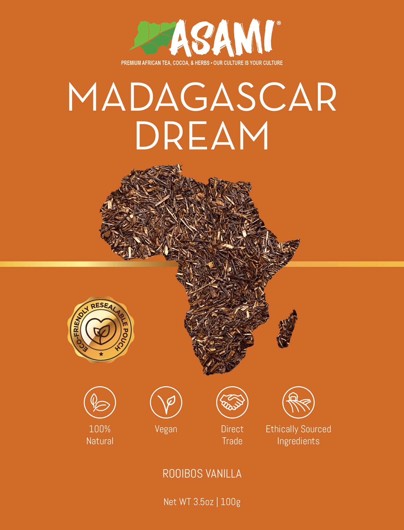 Rooibos Vanilla | Madagascar Dream African Tea – Asami Tea Shop