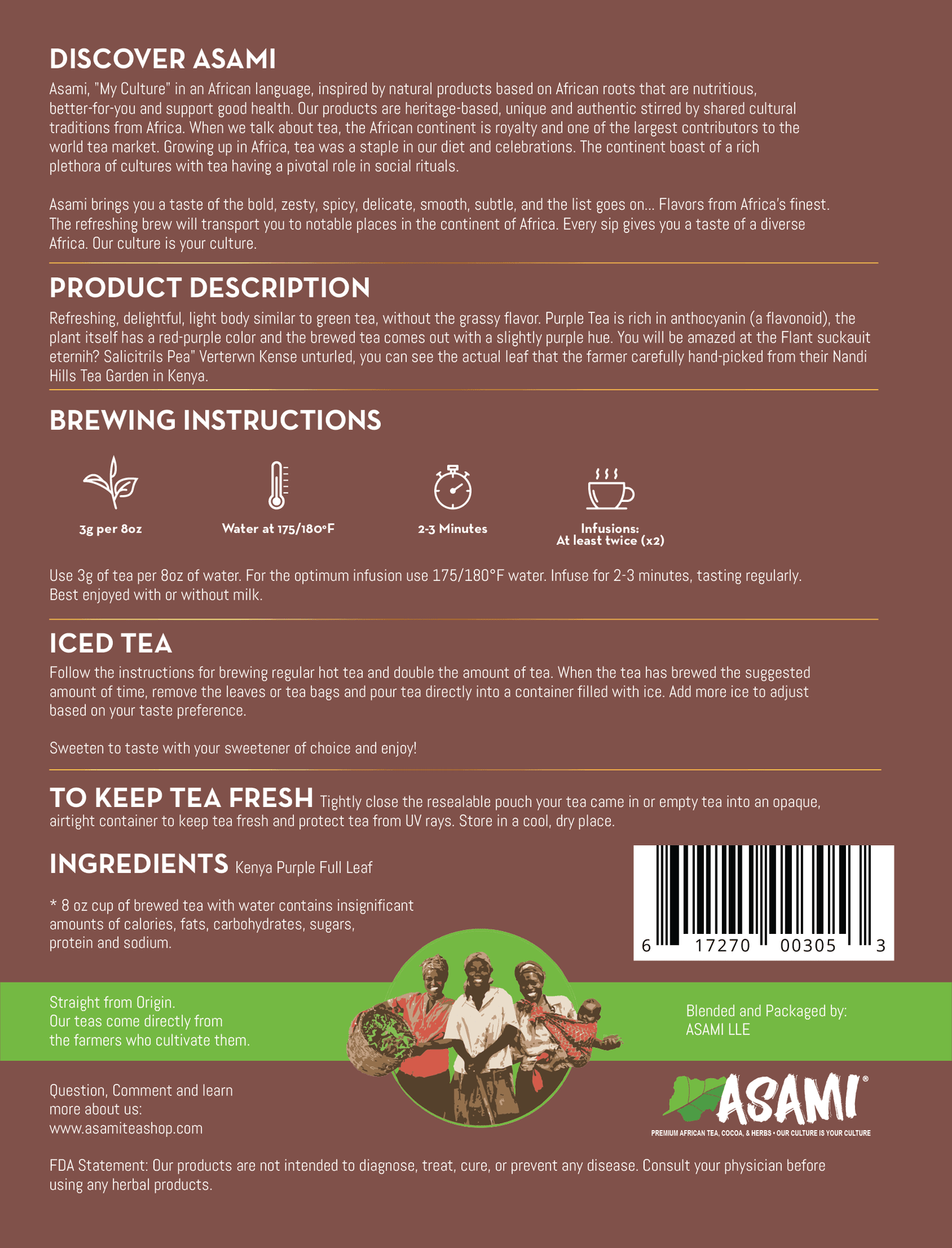 Premium Tumoi Purple African Tea - Asami Tea Shop